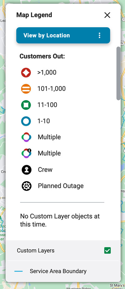 Using the Outage Map